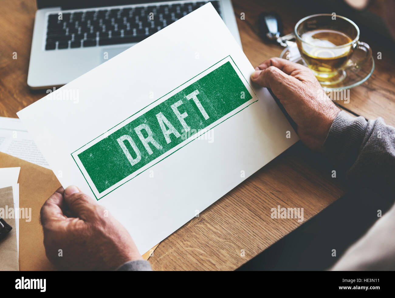 Draft Sketch Design Preview Structure Template Concept Stock Photo - Alamy