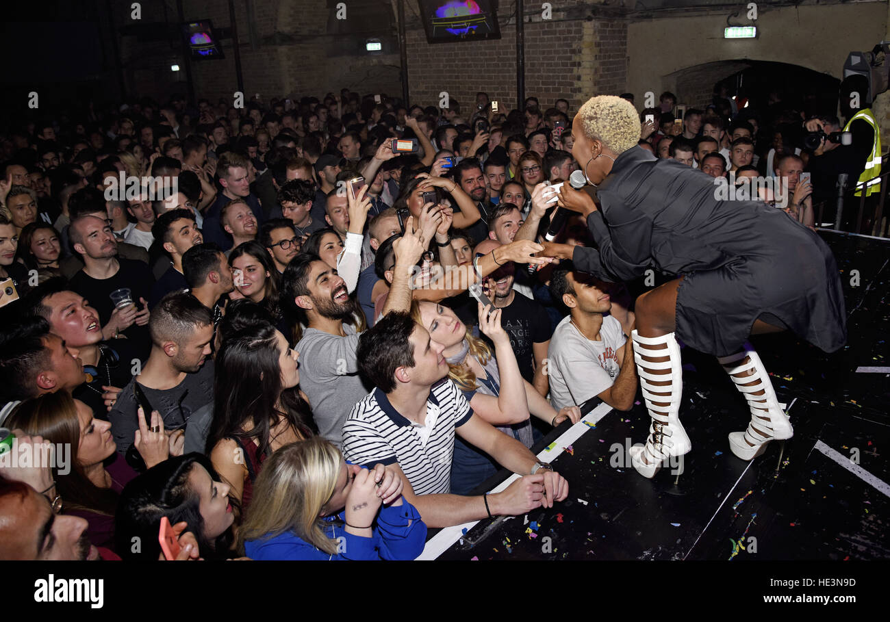 X Factor evictee Gifty Louise performs at G-A-Y in London. Gifty was ...