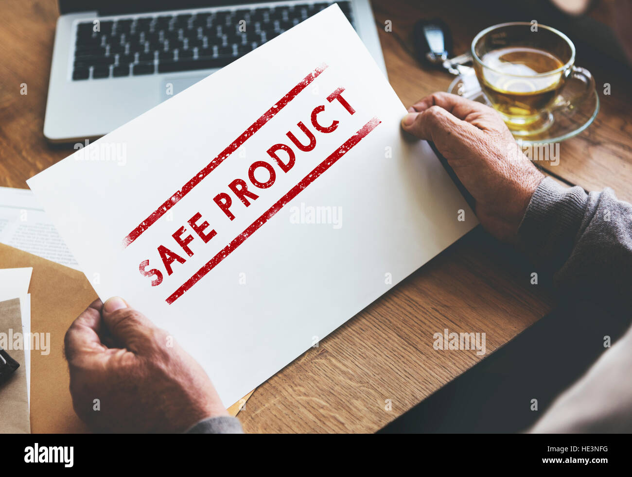 Safe Product Guarantee Quality Condition Level Concept Stock Photo - Alamy