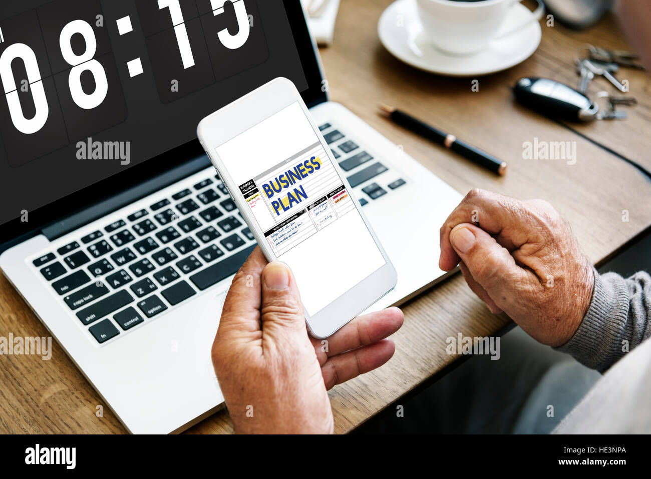 Business Plan Strategy Vision Mission Process Concept Stock Photo - Alamy