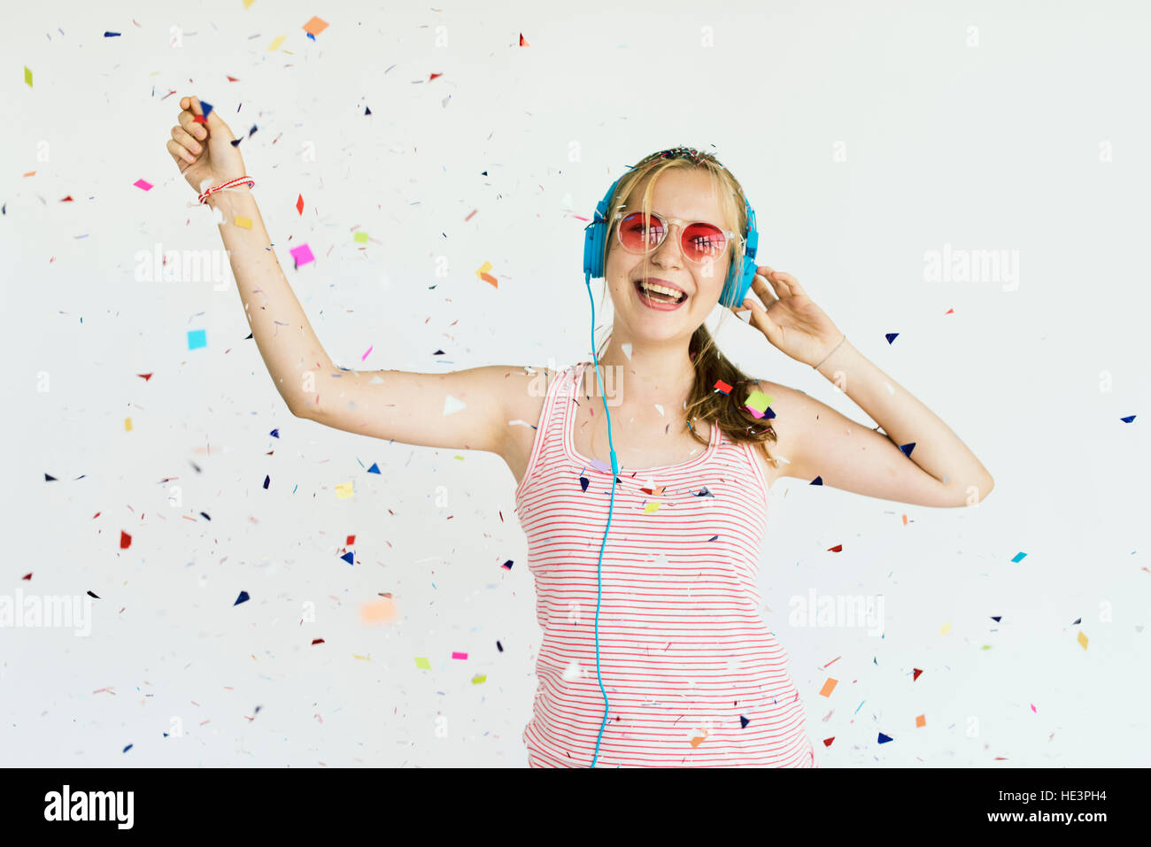 Young Woman Positive Expression Concept Stock Photo - Alamy