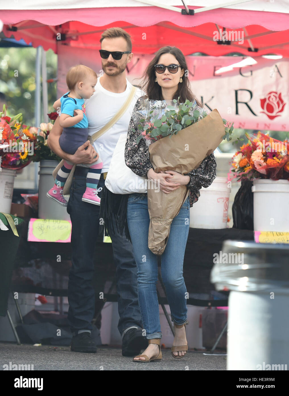 Summer Glau and her husband Val Morrison and their daughter Milena ...
