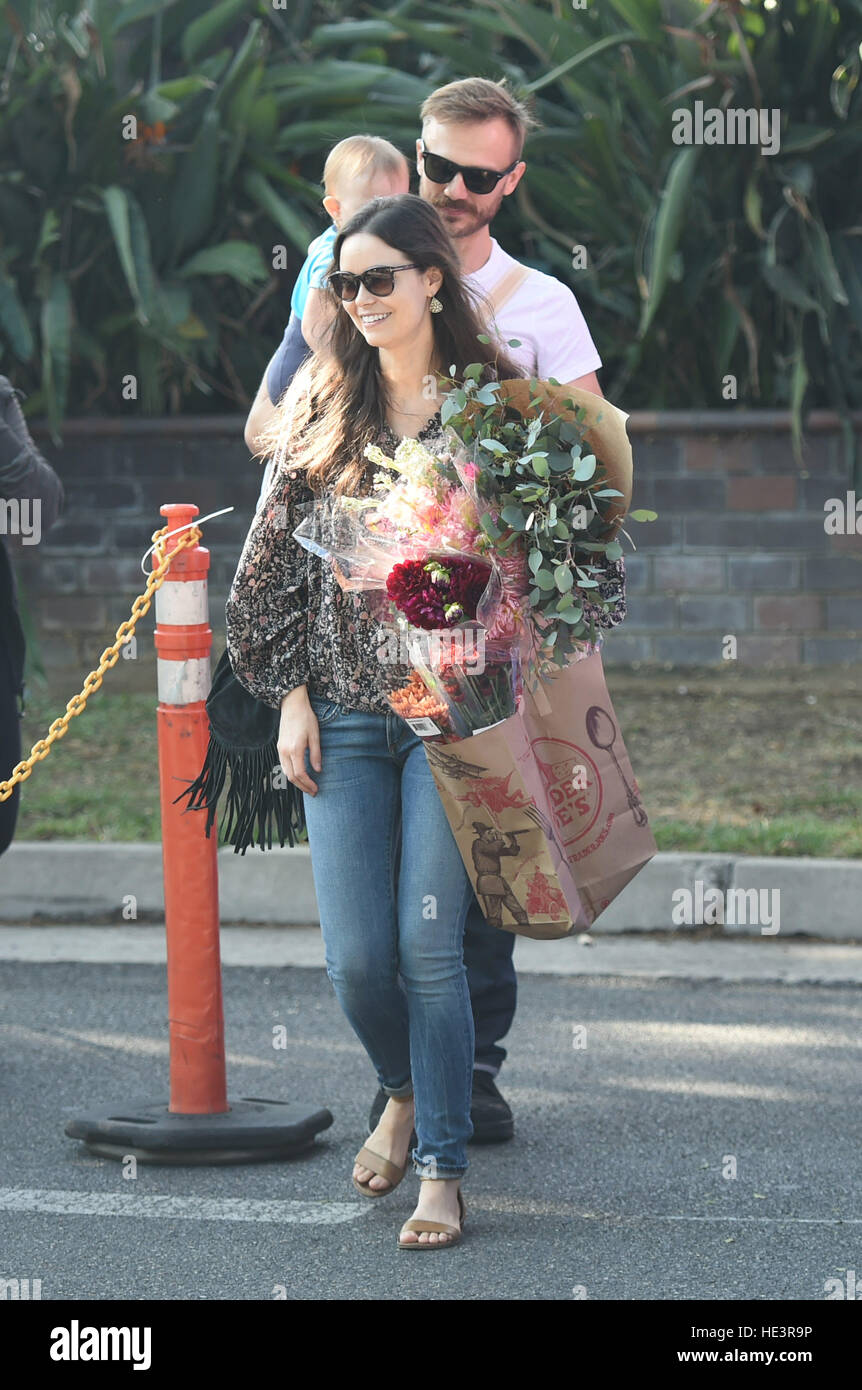 Summer Glau and her husband Val Morrison and their daughter Milena ...