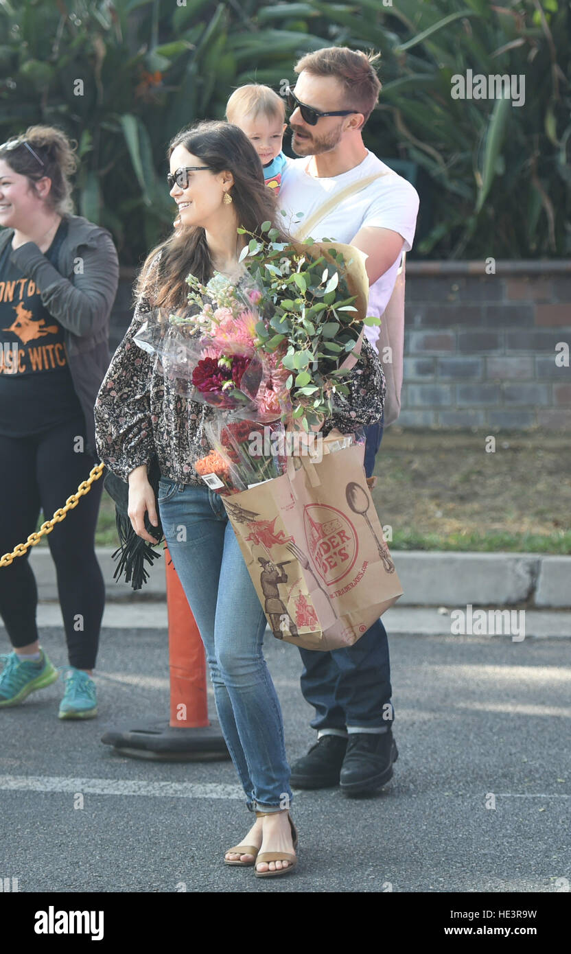 Summer Glau and her husband Val Morrison and their daughter Milena ...