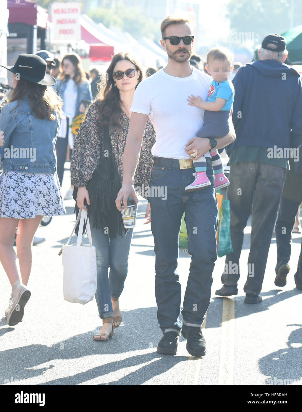 Summer Glau and her husband Val Morrison and their daughter Milena ...