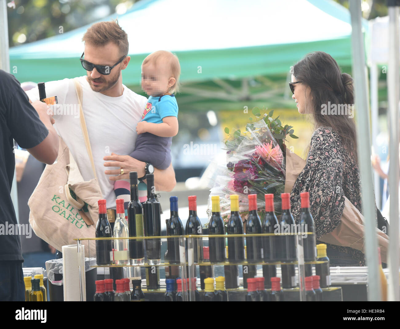 Summer Glau and her husband Val Morrison and their daughter Milena ...