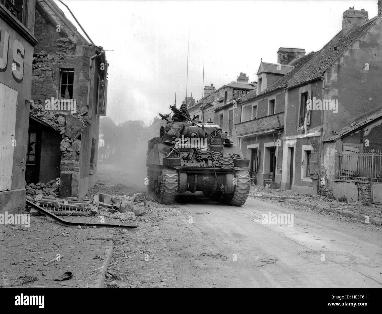 Normandy, France, June 1944. Allied soldiers fighting in the ...