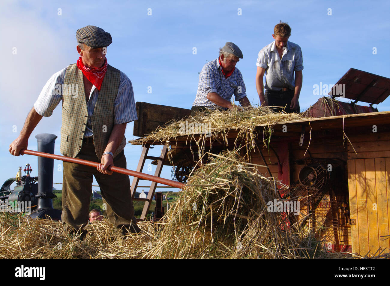 Vintage agricultural threshing machine hi-res stock photography and ...