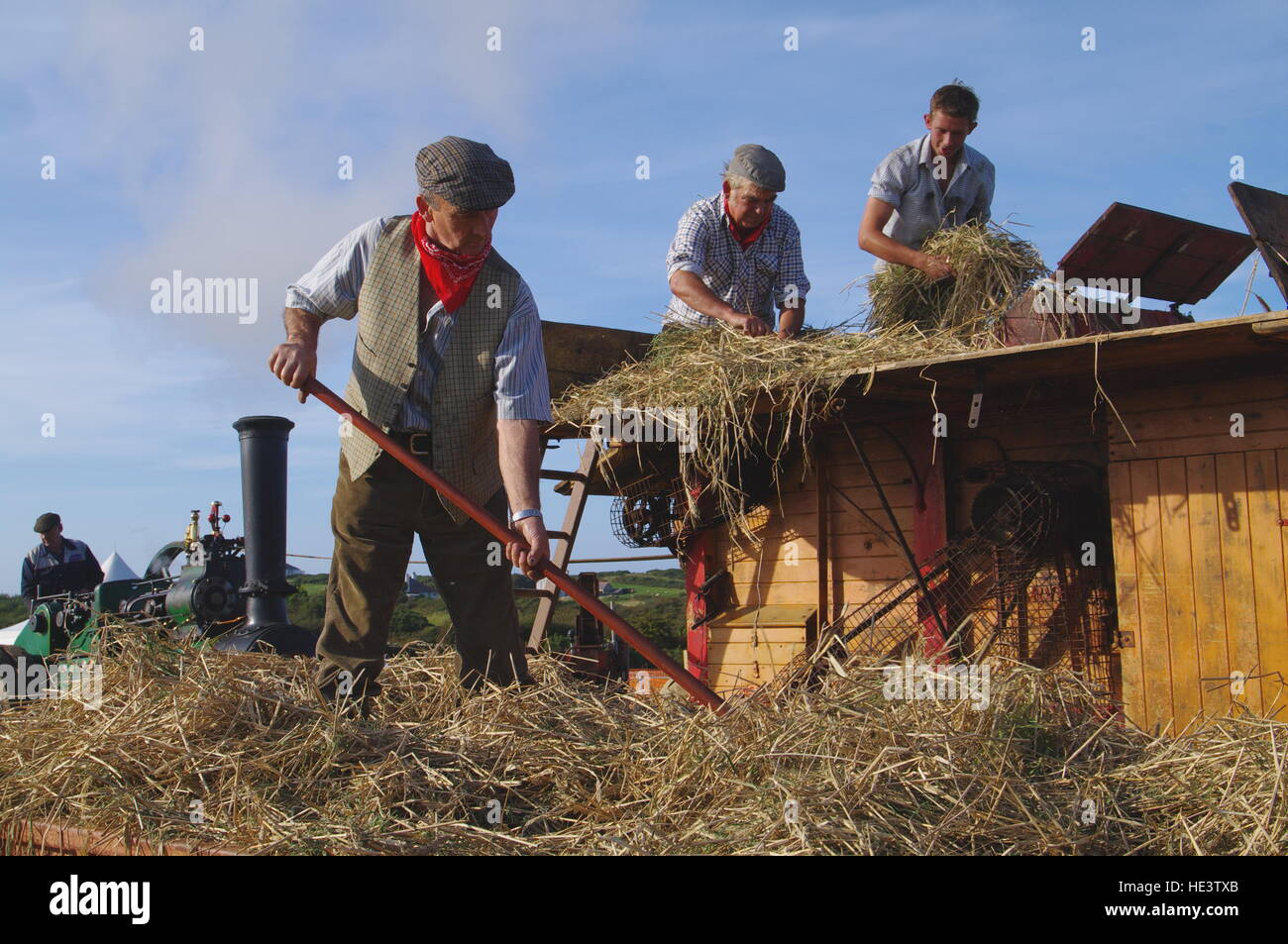Vintage agricultural threshing machine hi-res stock photography and ...
