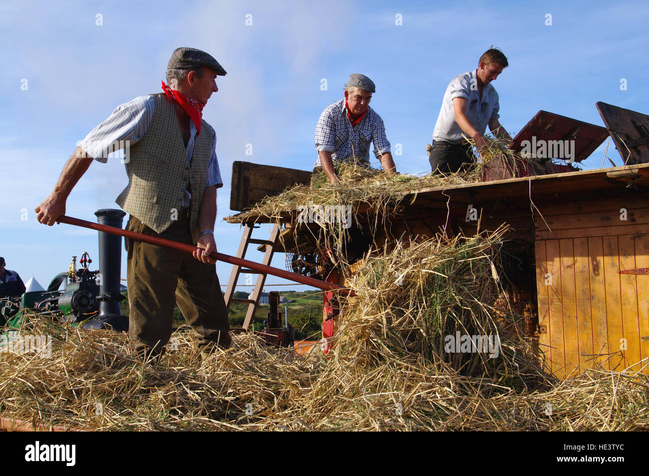 Vintage agricultural threshing machine hi-res stock photography and ...