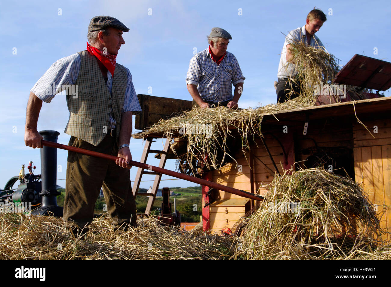 Vintage agricultural threshing machine hi-res stock photography and ...