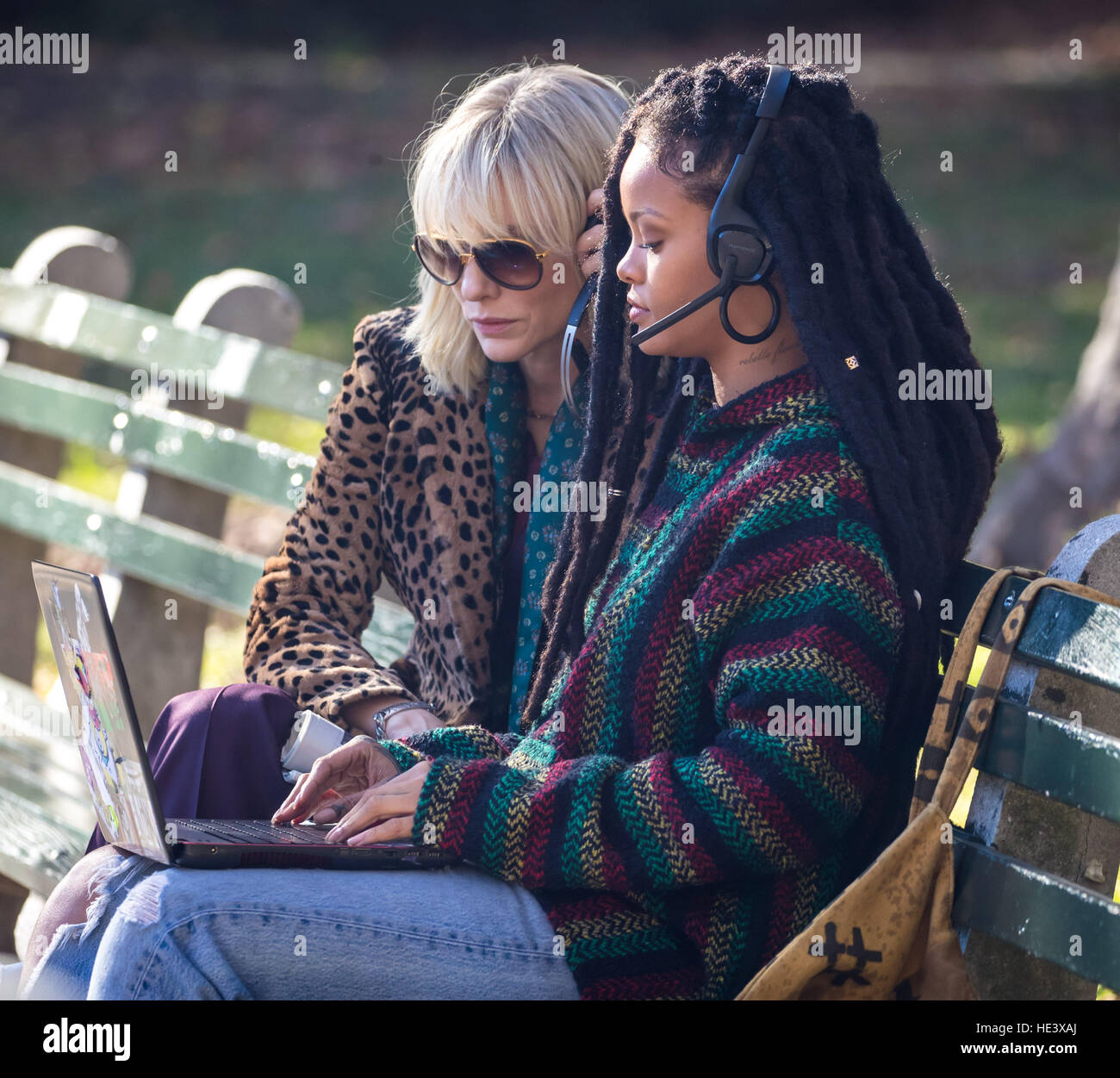 Rihanna wears long dreadlocks to film a scene for 'Ocean's Eight' with ...