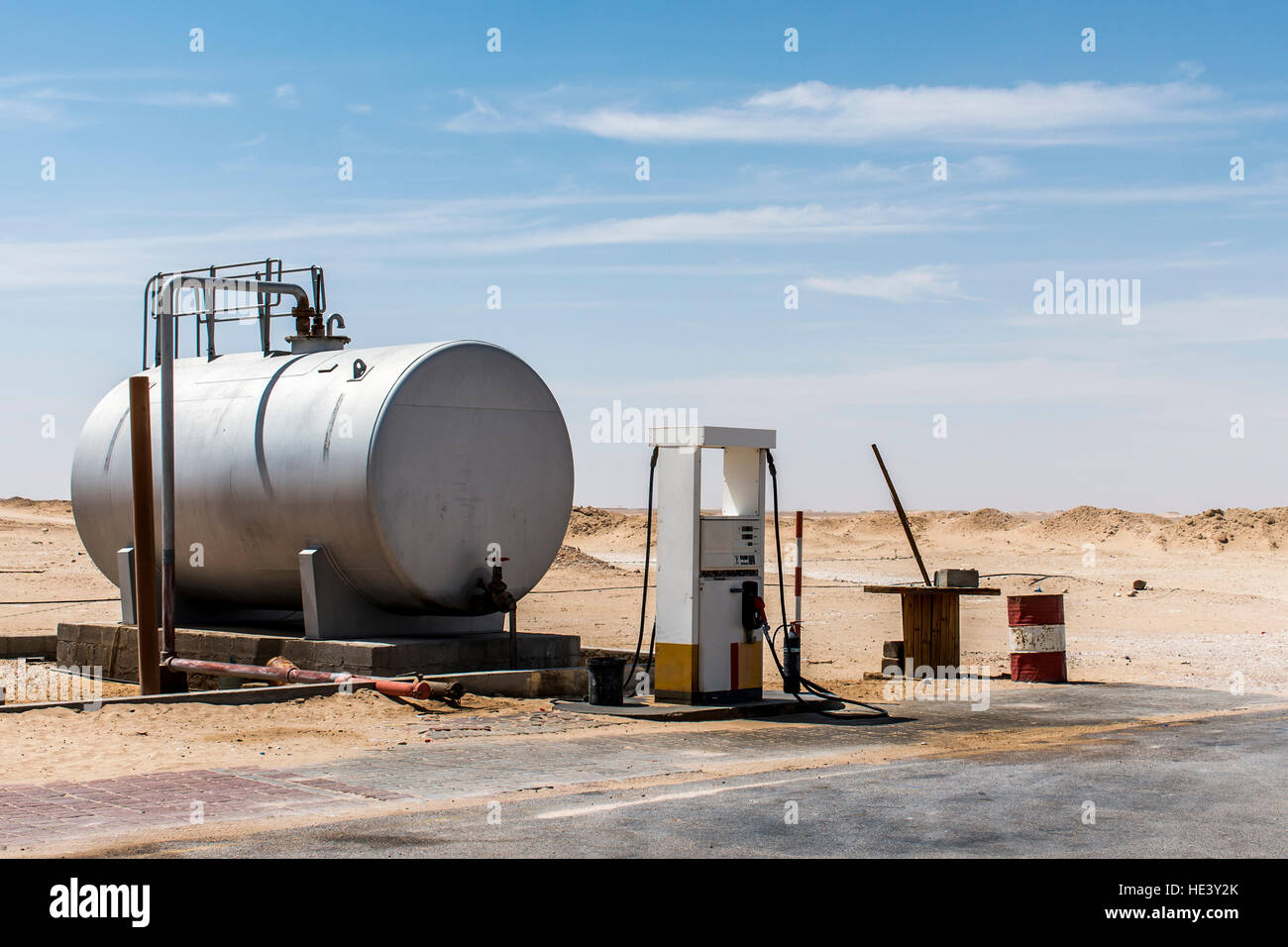 Old Gas Station in Desert Rub al Khali Oman Dhofar Region Stock Photo ...