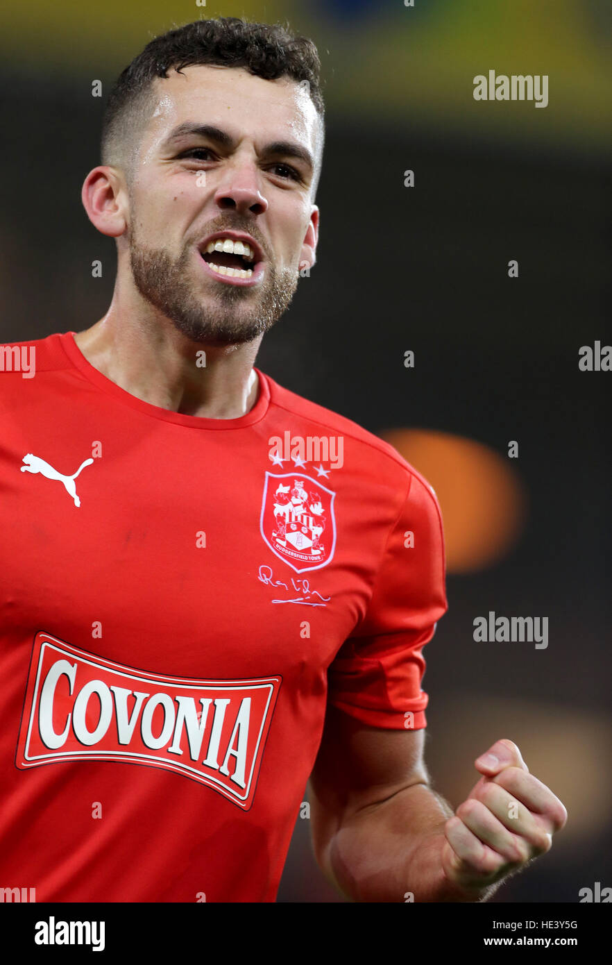 Huddersfield Town's Jonathan Hogg celebrates after the final whistle ...