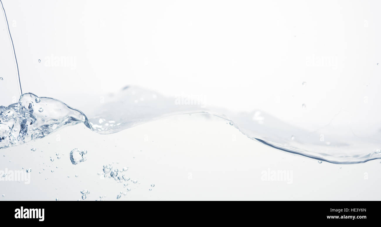 clear blue water waves and splashes side view Stock Photo - Alamy