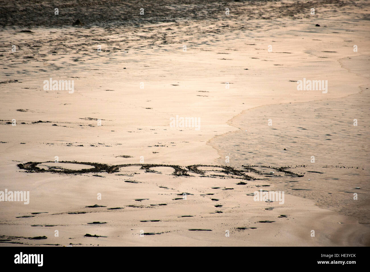 Sign text written Oman on the salalah beach dhofar region Stock Photo ...