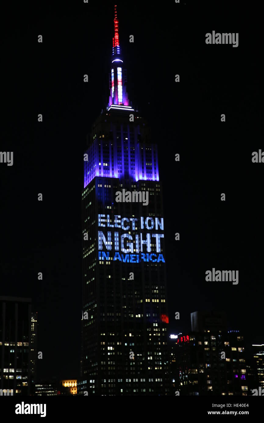 Empire State Building on Presidential Election Night NYC Featuring ...
