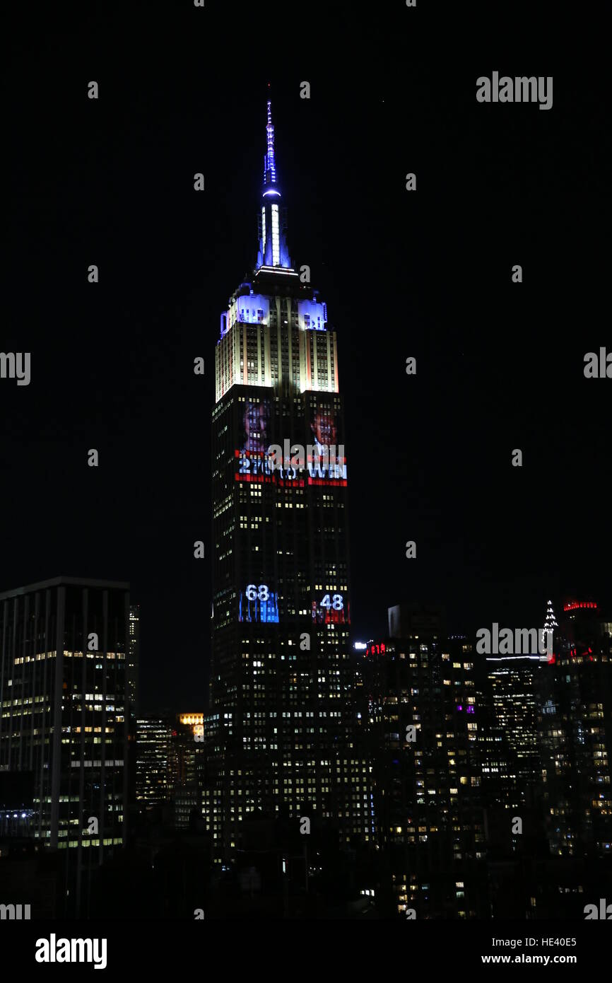 Empire State Building on Presidential Election Night NYC Featuring ...