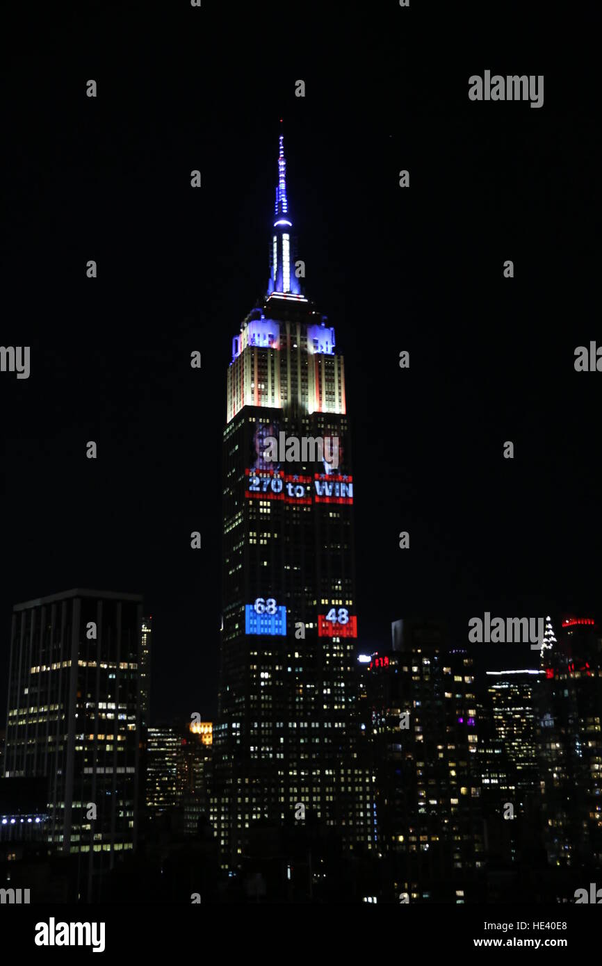 Empire State Building on Presidential Election Night NYC Featuring ...