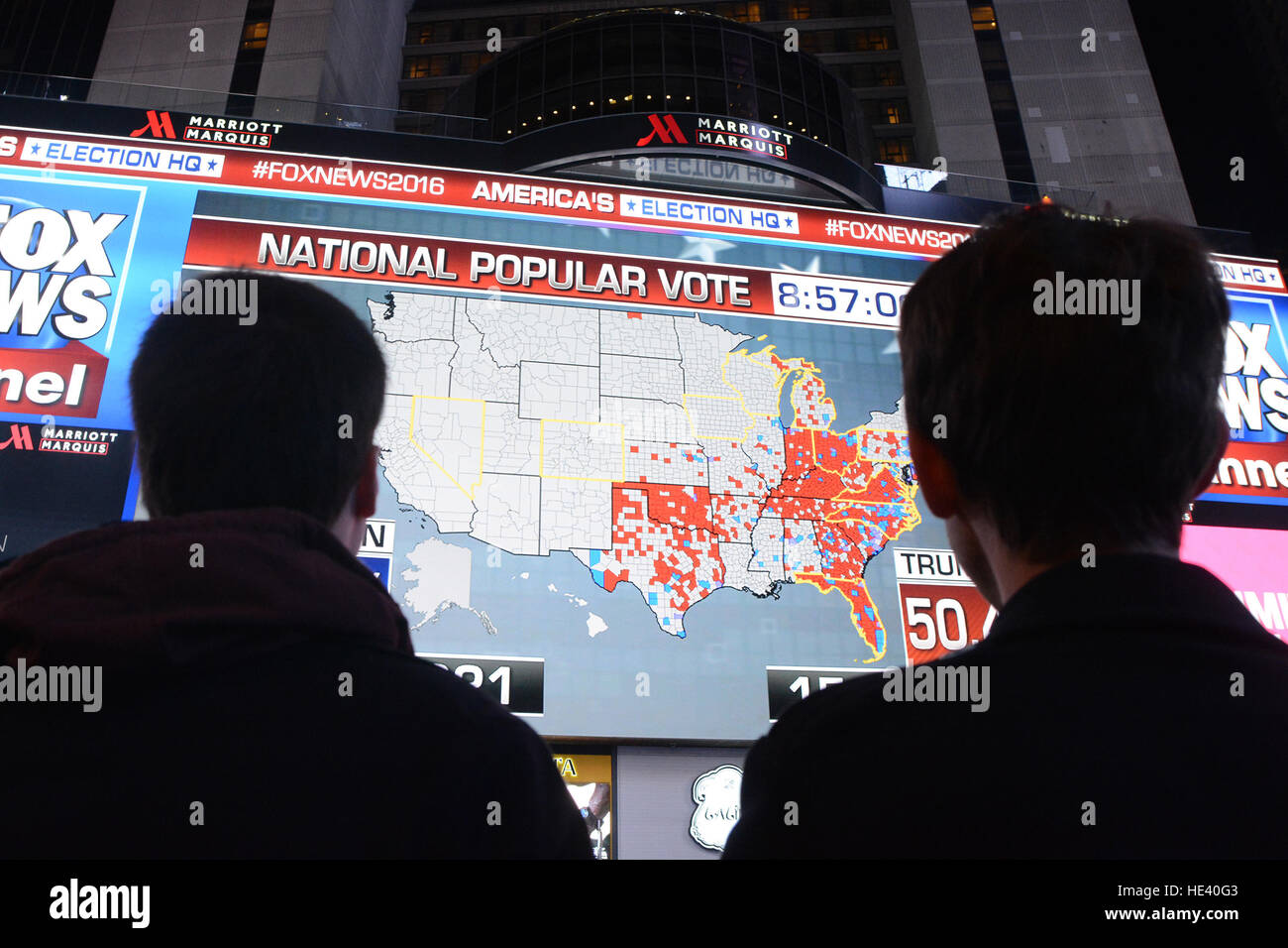 US Election Night 2016 Views from Times Square and Rockefeller Center ...