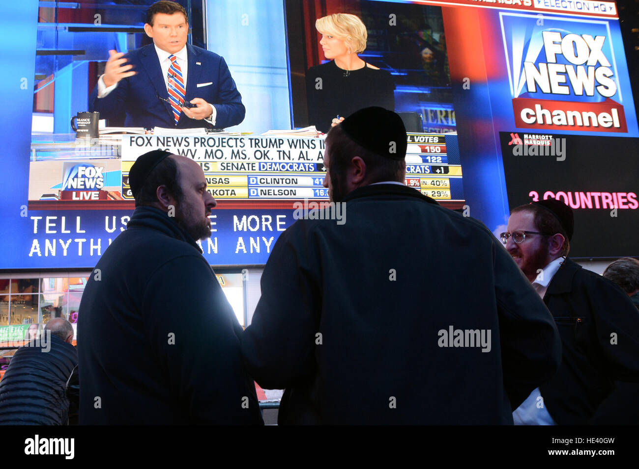 US Election Night 2016 Views from Times Square and Rockefeller Center ...