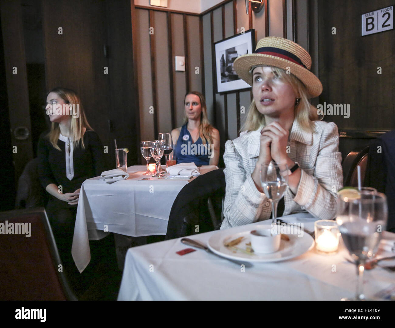 Election Night 2016 in New York with enthusiastic and stunned election ...