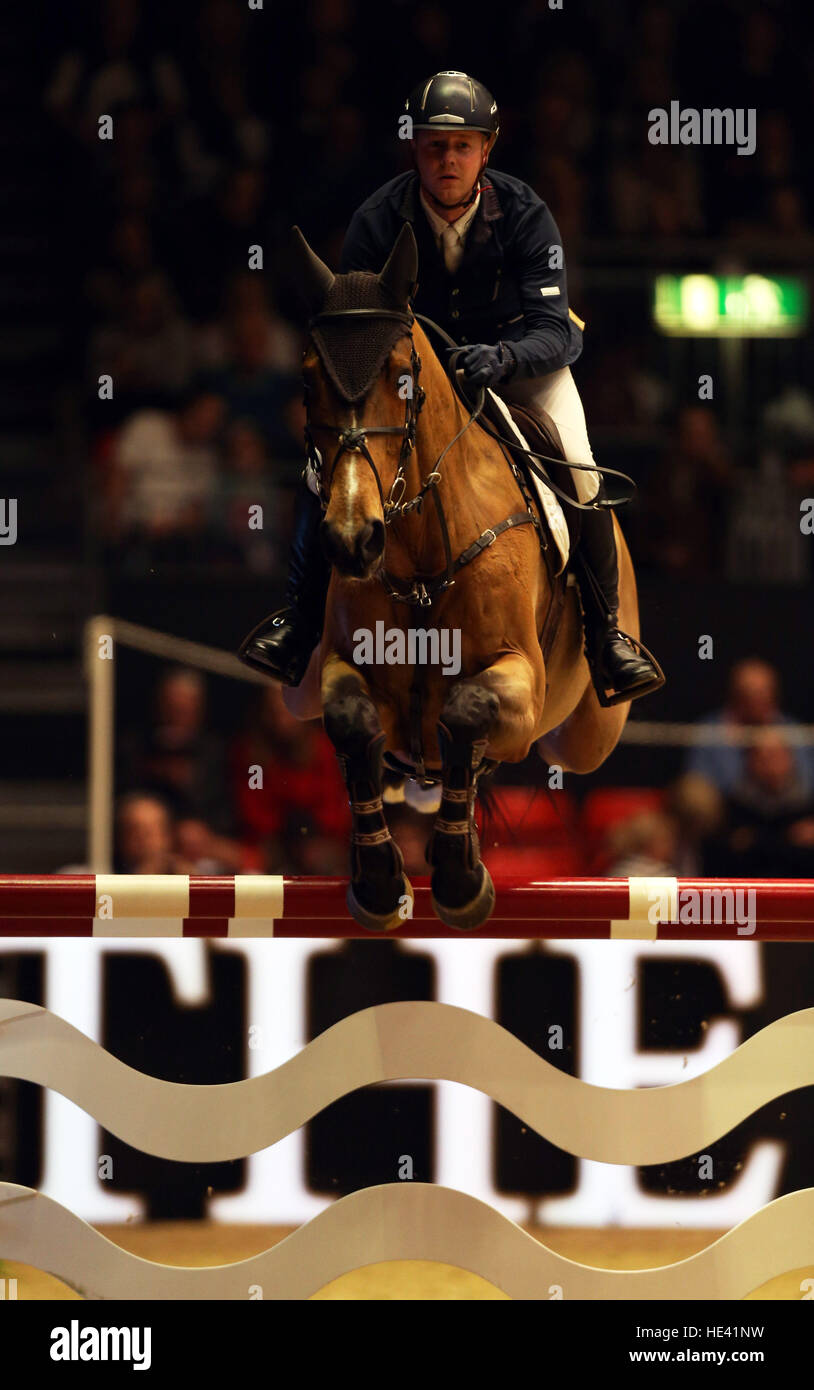 Ireland's Anthony Condon riding Balzac competes in the Longines ...