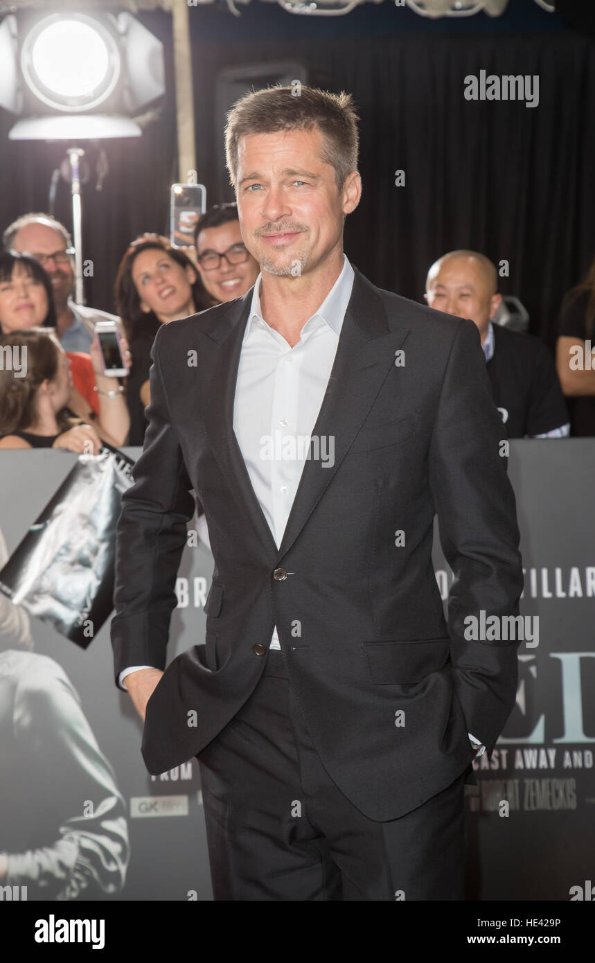 The fan event for Paramount Pictures' 'Allied' Featuring: Brad Pitt ...