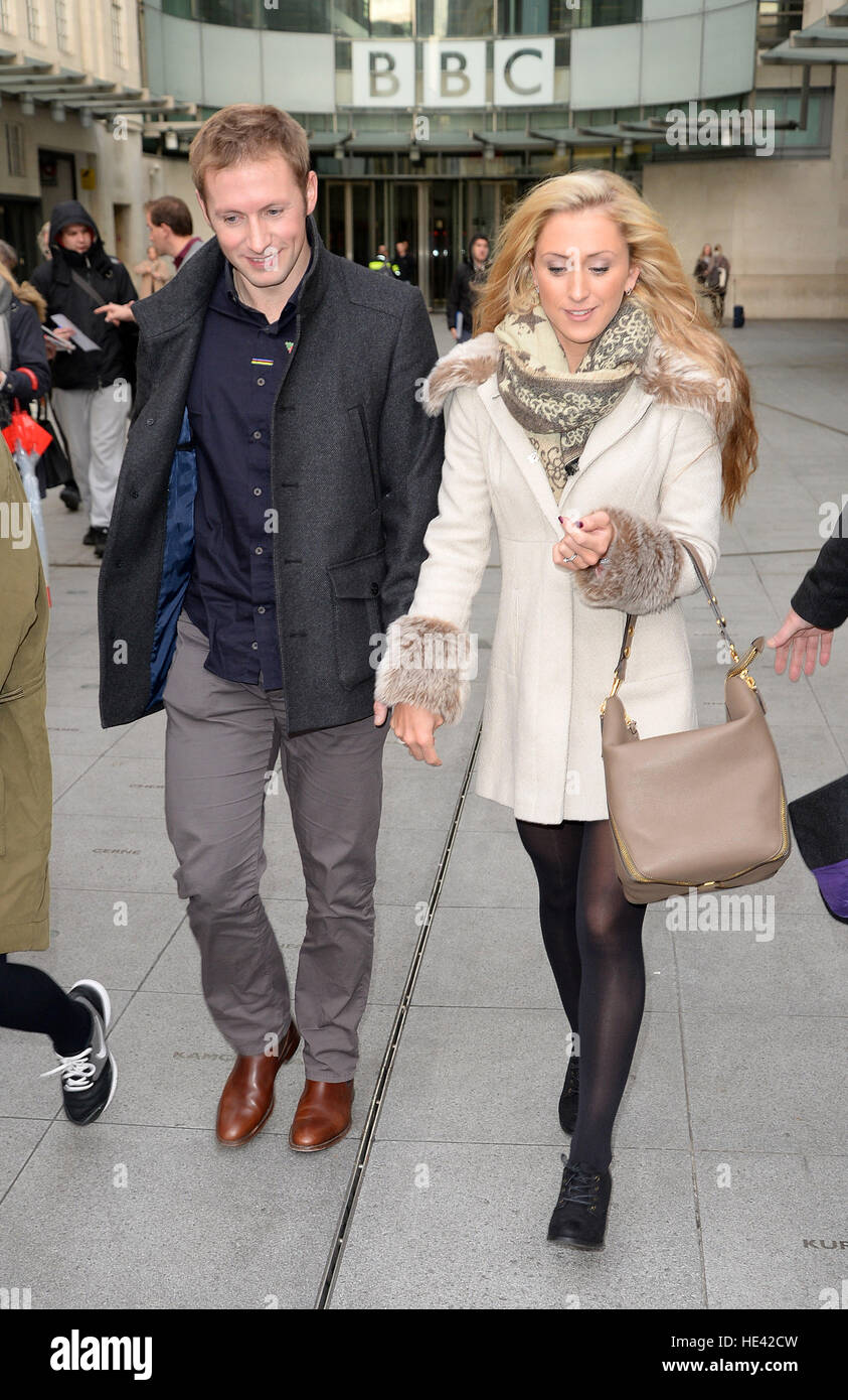 Olympic Athletes Laura Trott And Jason Kenny Pictured At The Bbc After