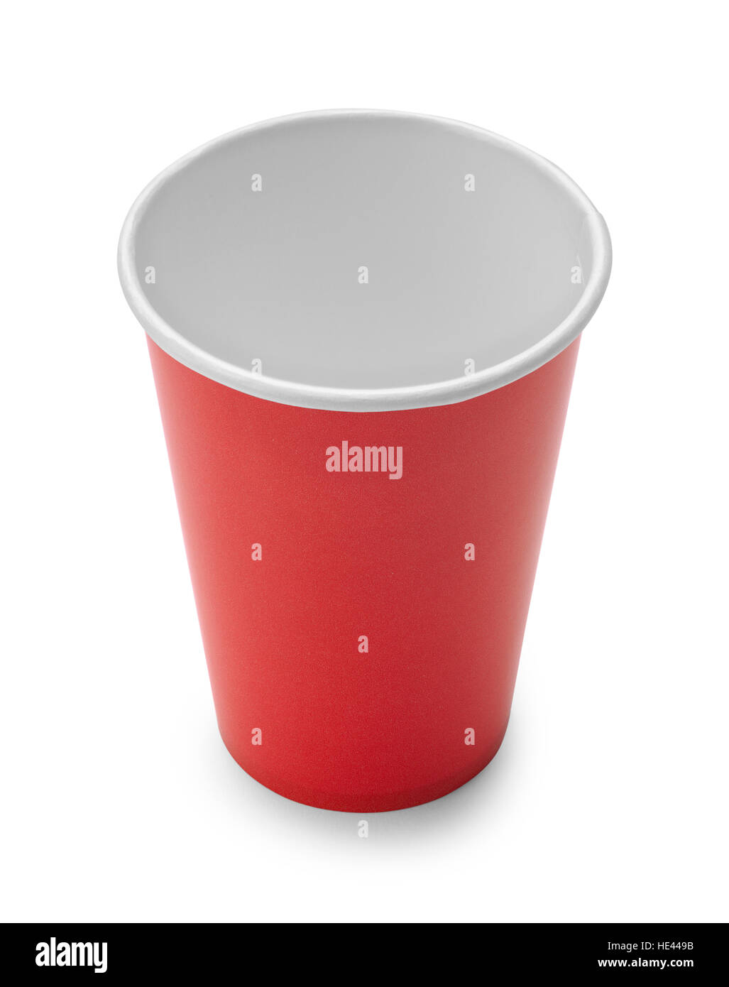 New Red Paper Cup Isolated on White Background Stock Photo - Alamy