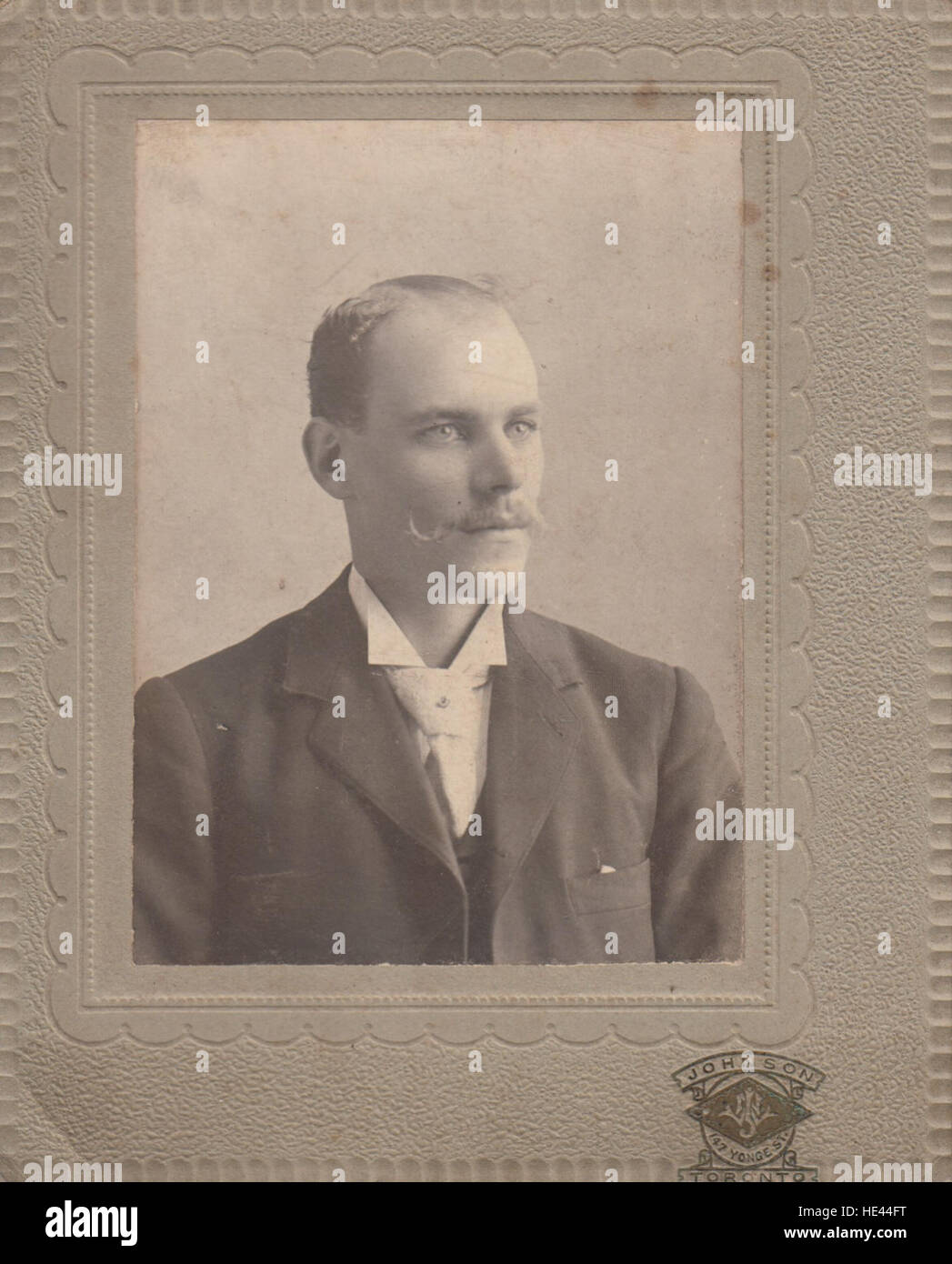 A historical photograph of an unidentified man, providing a glimpse ...