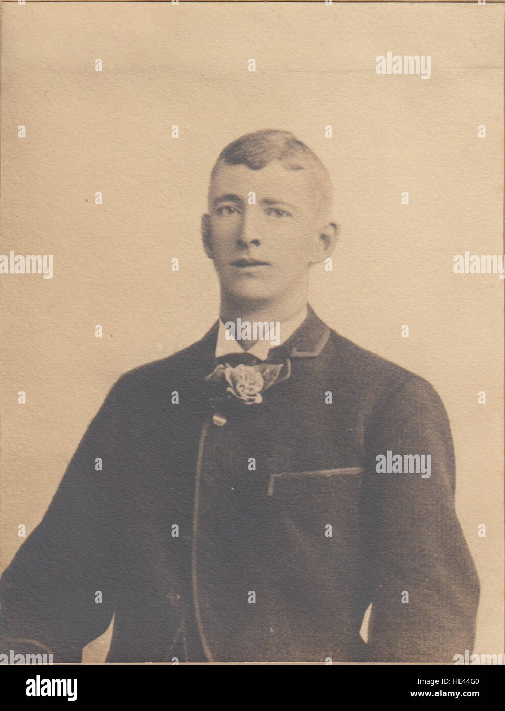 This vintage photograph captures an unidentified man, offering a ...