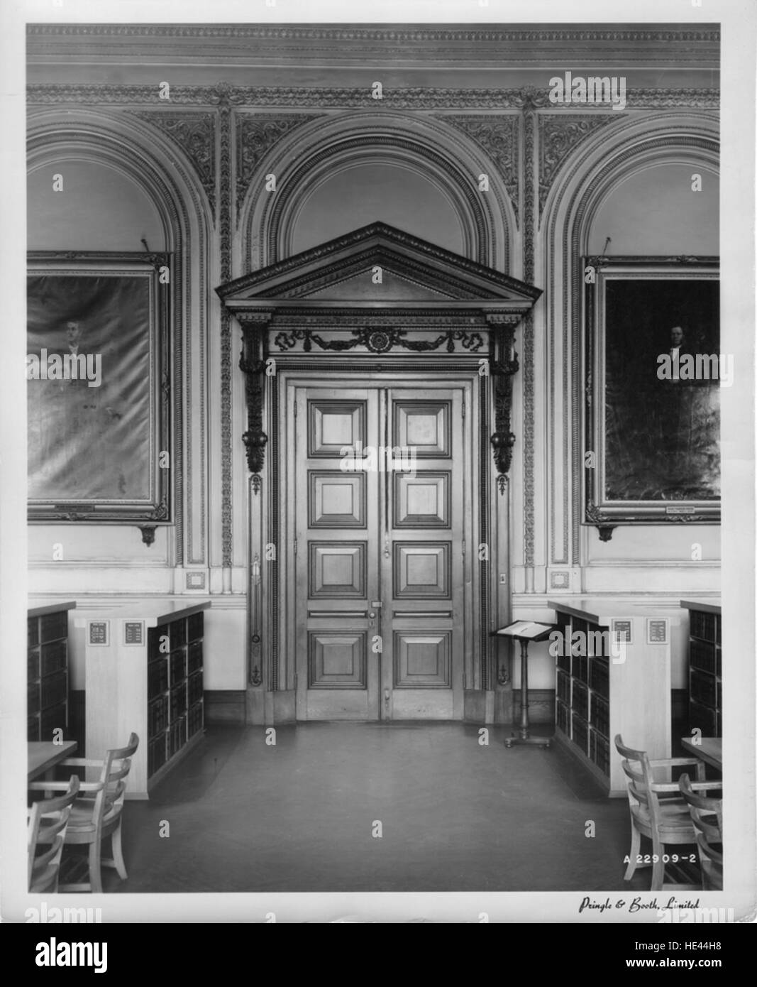 This photograph depicts the main doors of the Great Library, likely ...