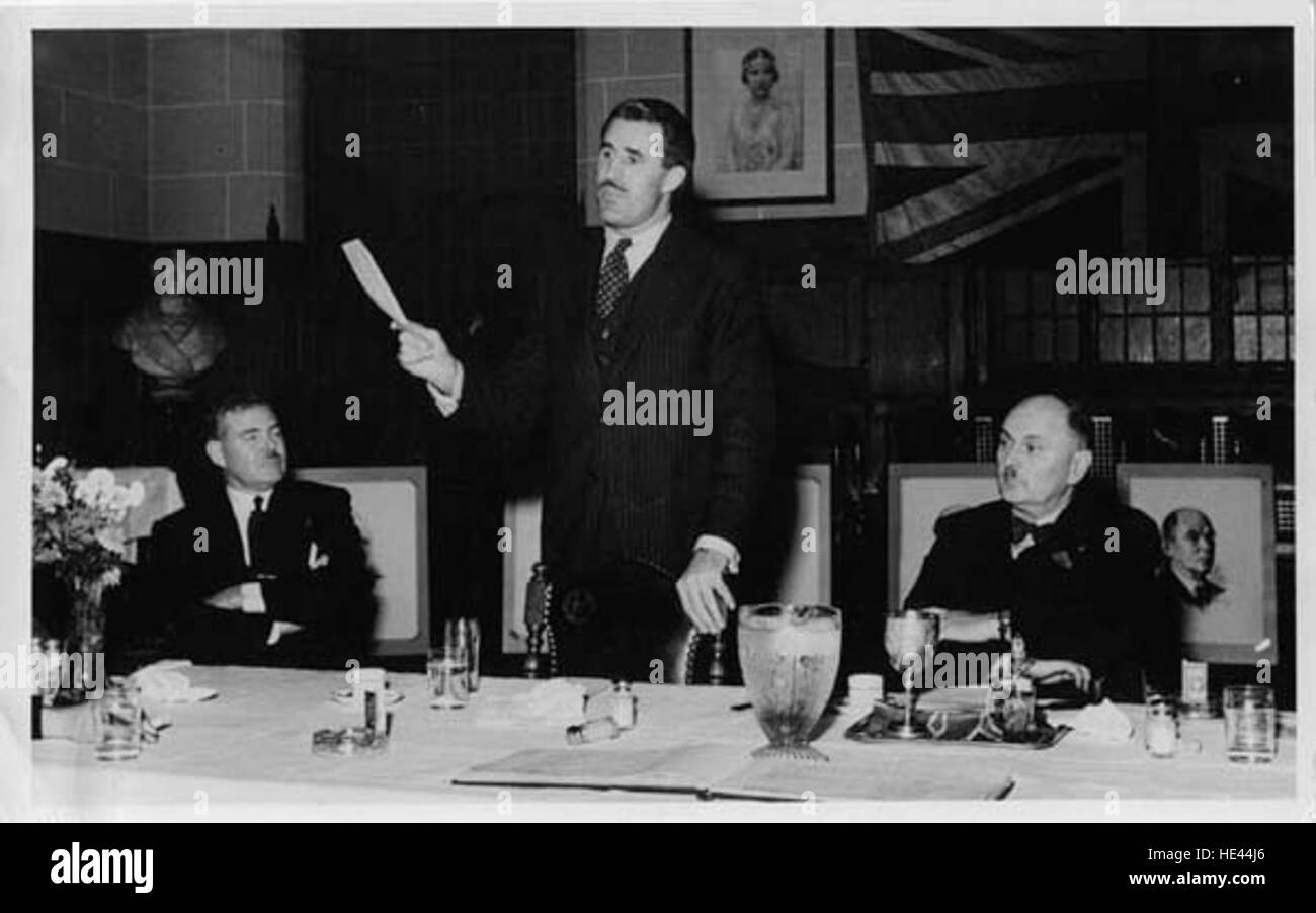 This historic photograph captures George Hees, a Canadian politician ...