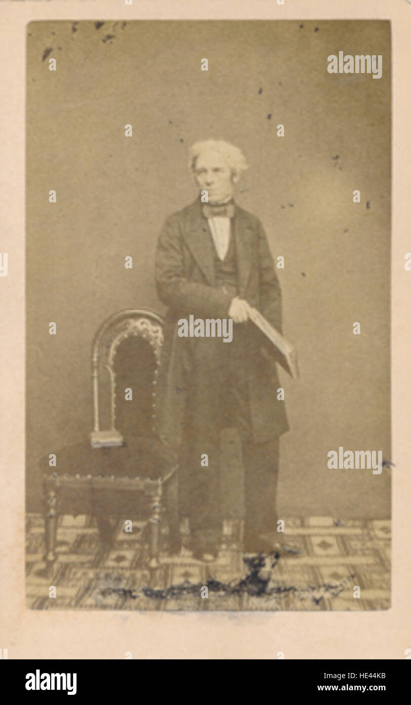 This historical photograph captures Professor Michael Faraday, a ...