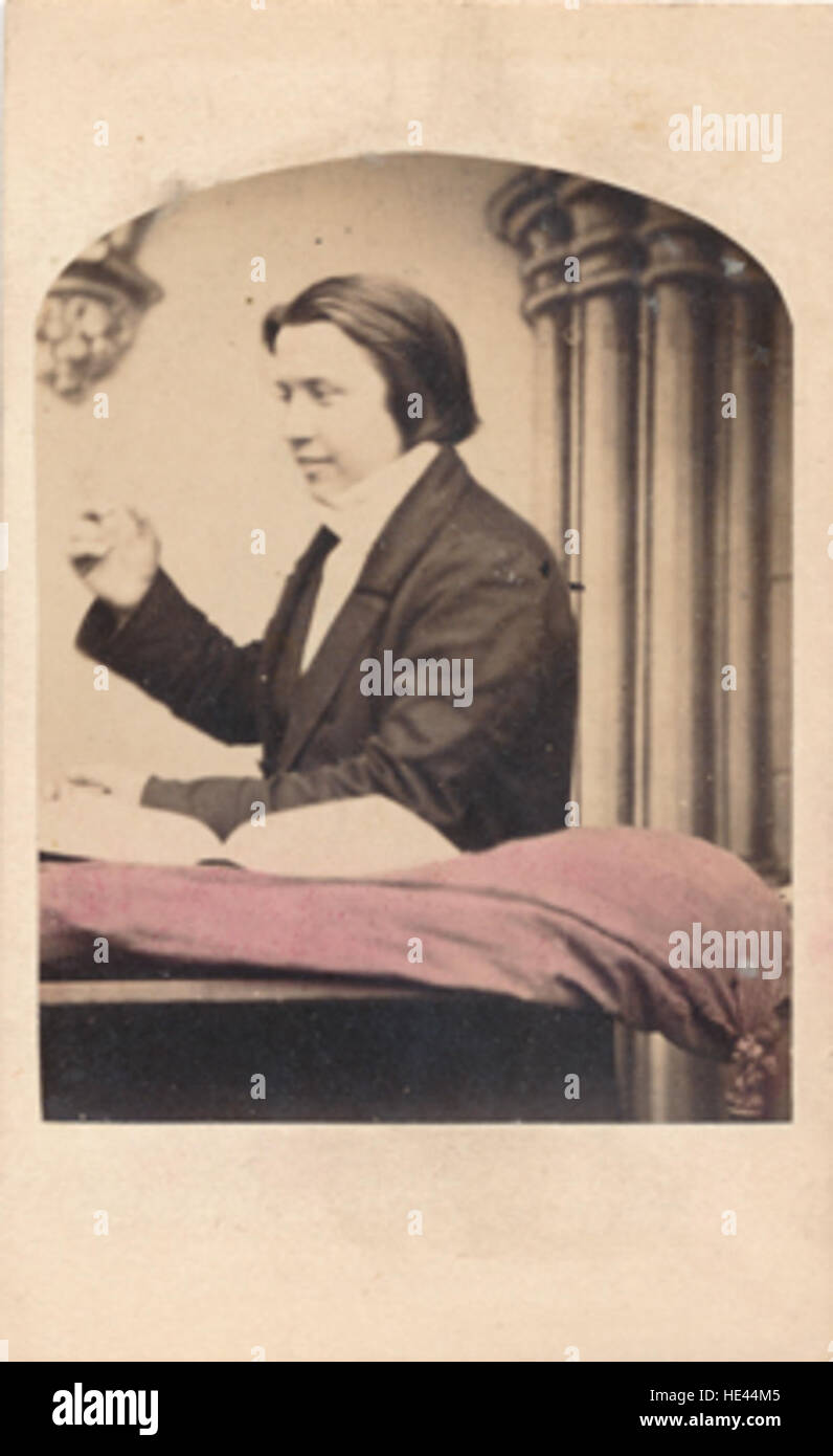 This historic photograph shows Reverend Charles Spurgeon, a prominent ...