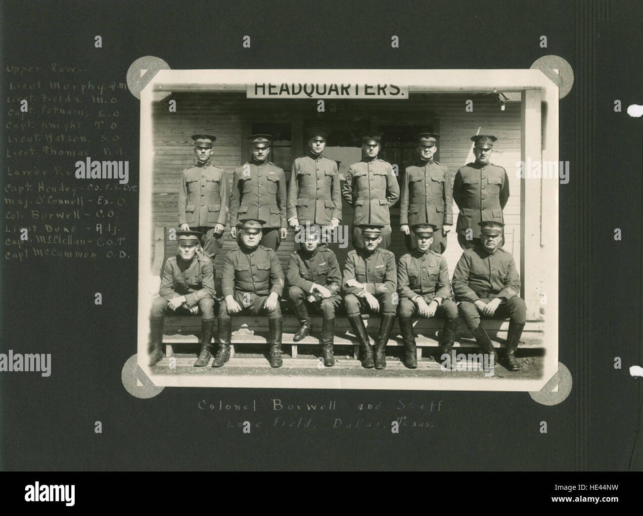 This historic image from Dallas Love Field captures military officers ...