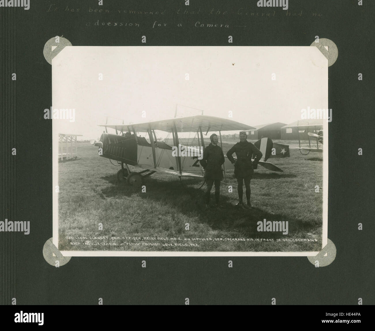 This historic image from 1914 captures biplanes, such as those built by ...