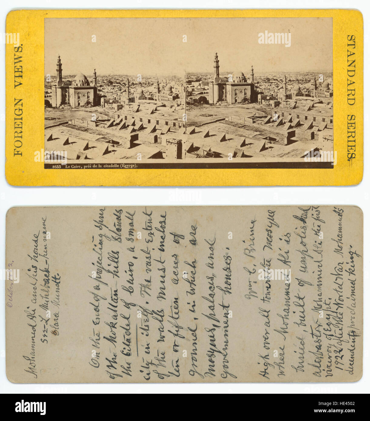 This historical image of Cairo, near the Citadel, showcases the ancient ...