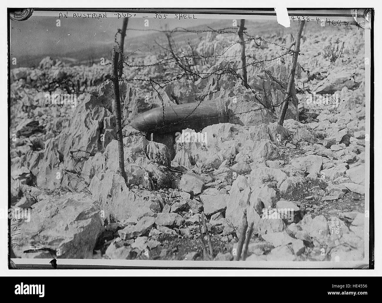 This image shows an Austrian dud, a 305mm shell from a historic ...