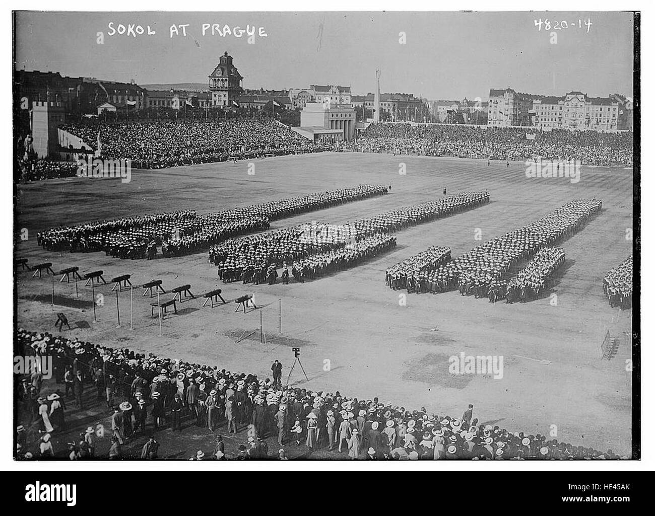 This historic photograph of the Sokol in Prague captures a moment from ...