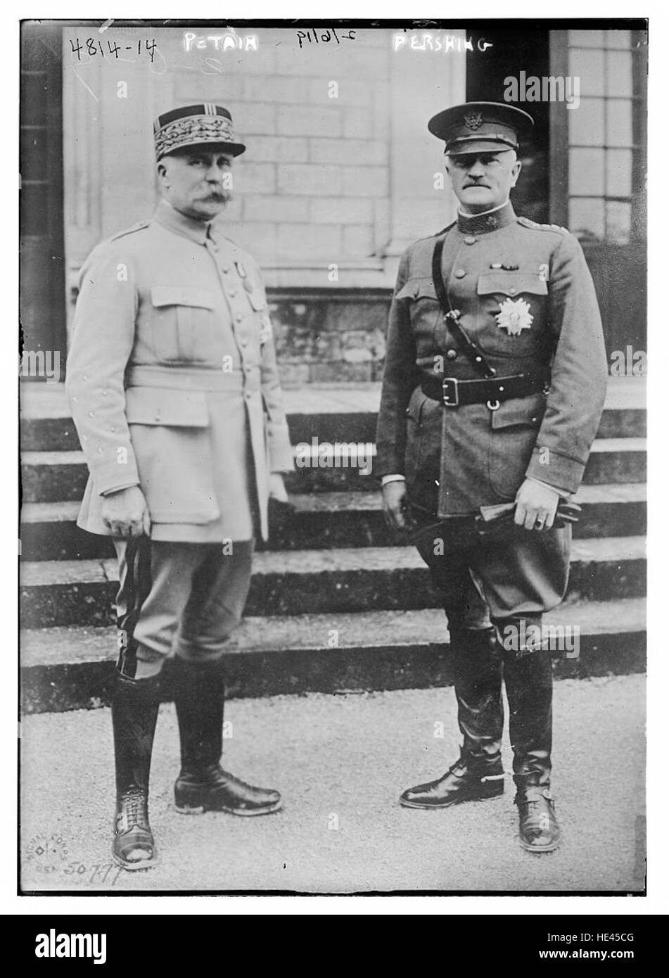 This historic image contrasts two prominent World War I figures ...