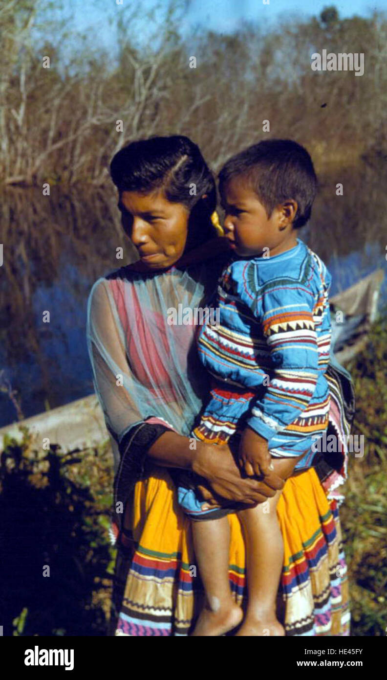 This historic photograph of a Seminole Indian mother and child taken at ...