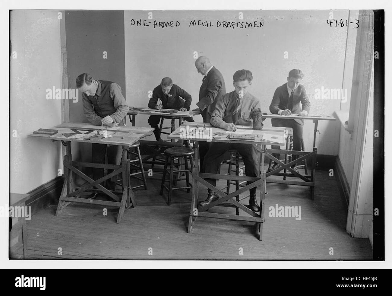 This illustration depicts a one-armed mechanical draftsman, showcasing ...