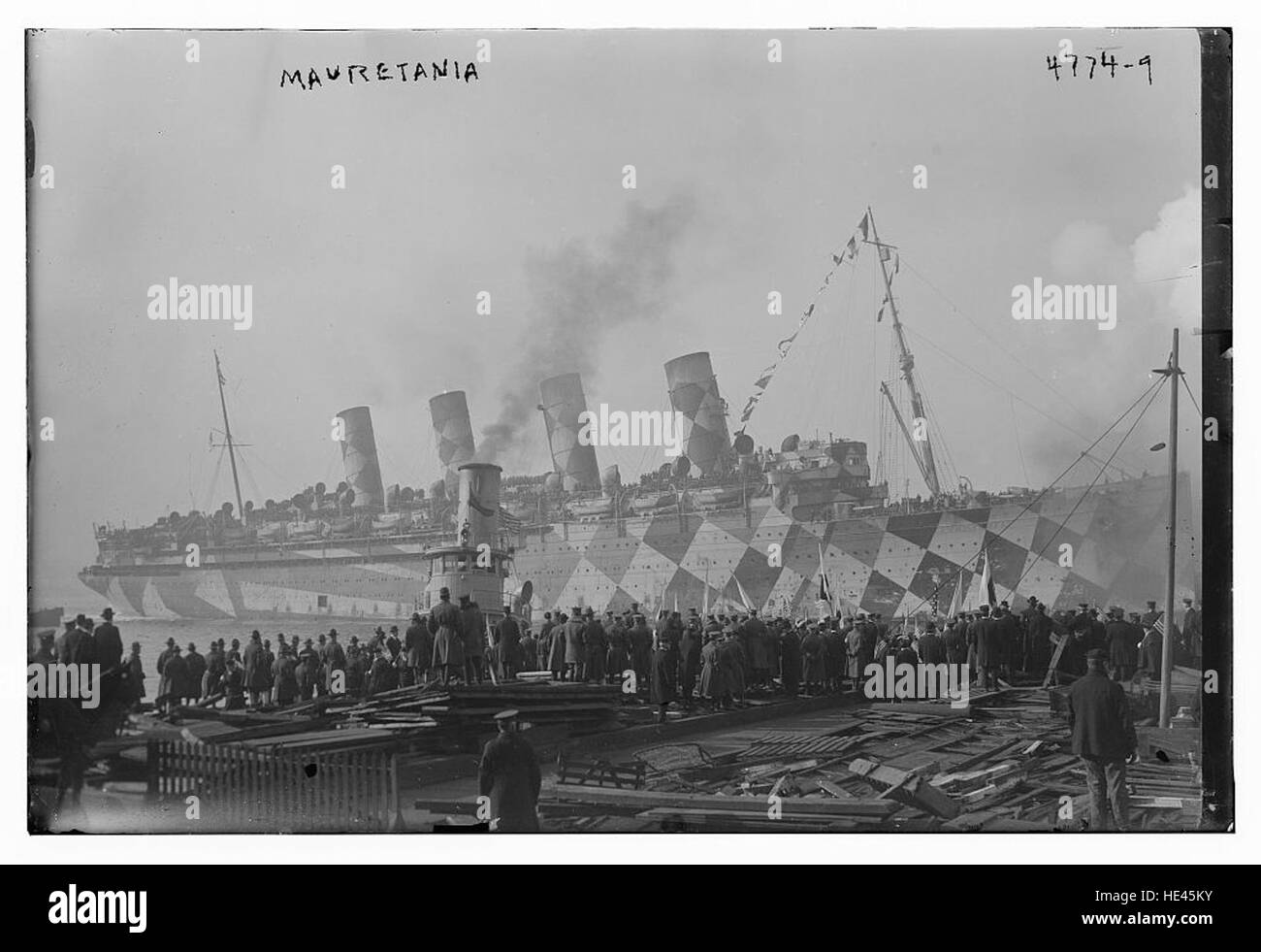 An image of the RMS Mauretania, a historic transatlantic liner from the ...