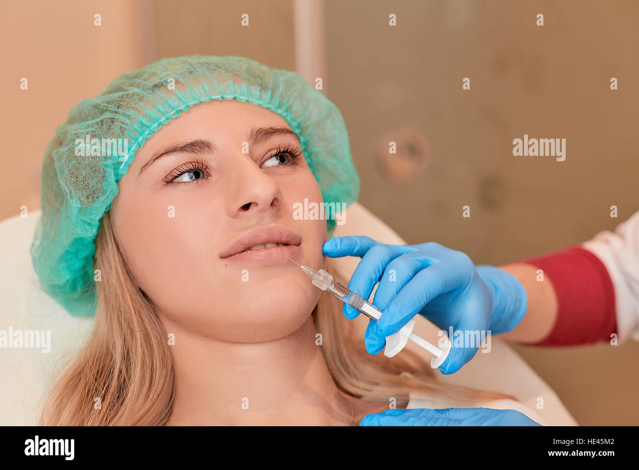 Beauty face young cosmetic lips hi-res stock photography and images - Alamy