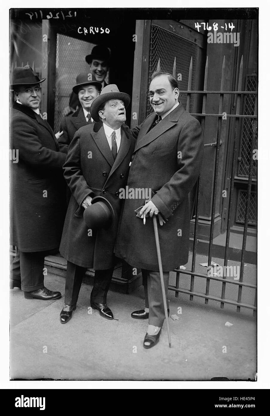 The historic image of Caruso captures a bygone era, reflecting the past ...