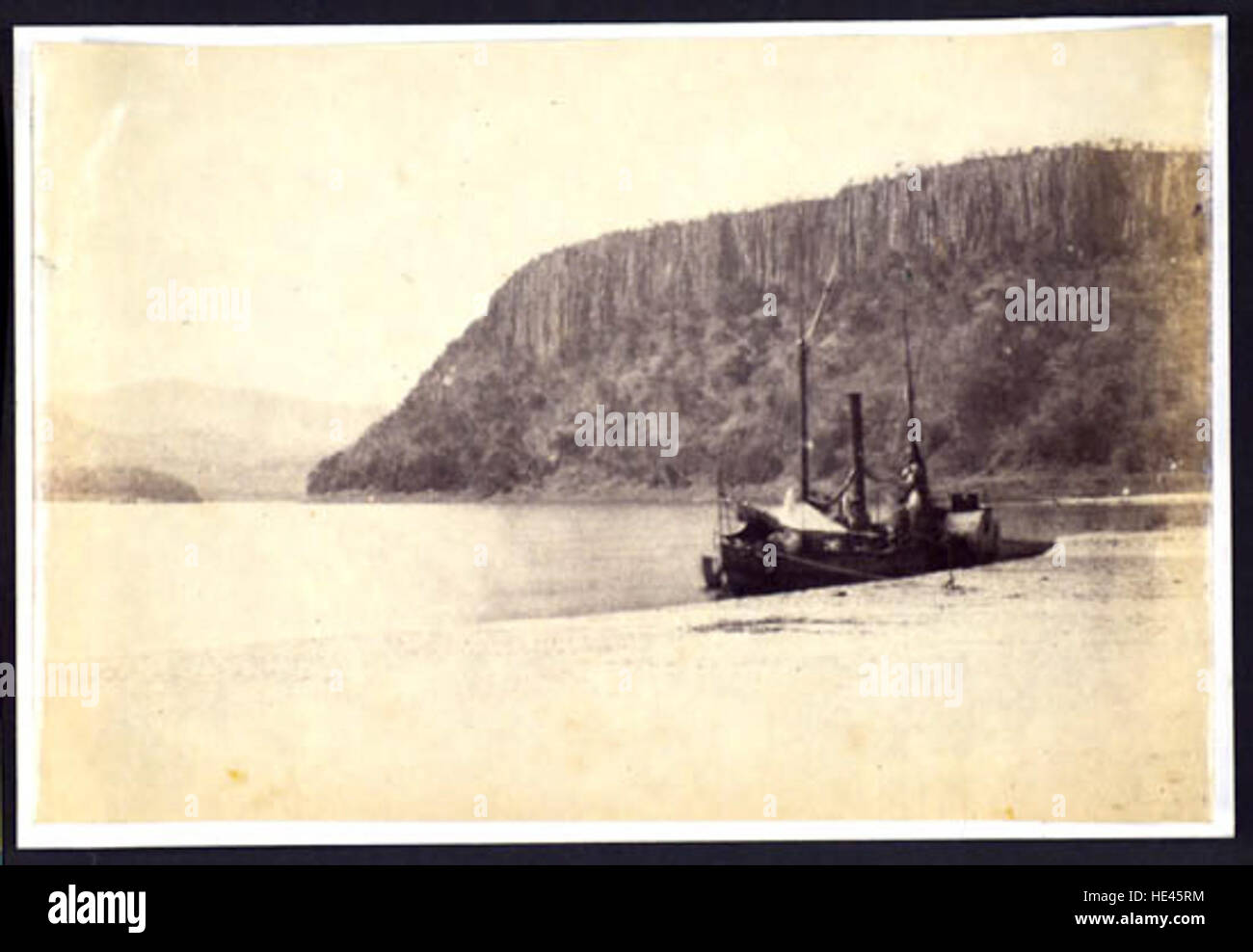 A historical photograph of the *Ma Robert*, the ship used by the ...