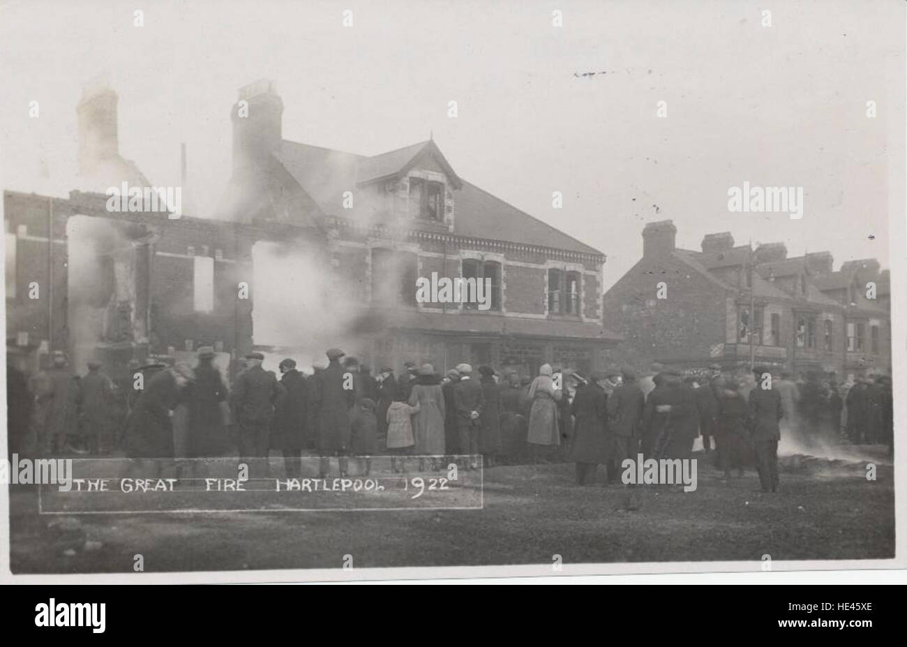 This historic image from 1922 depicts the aftermath of a fire in ...