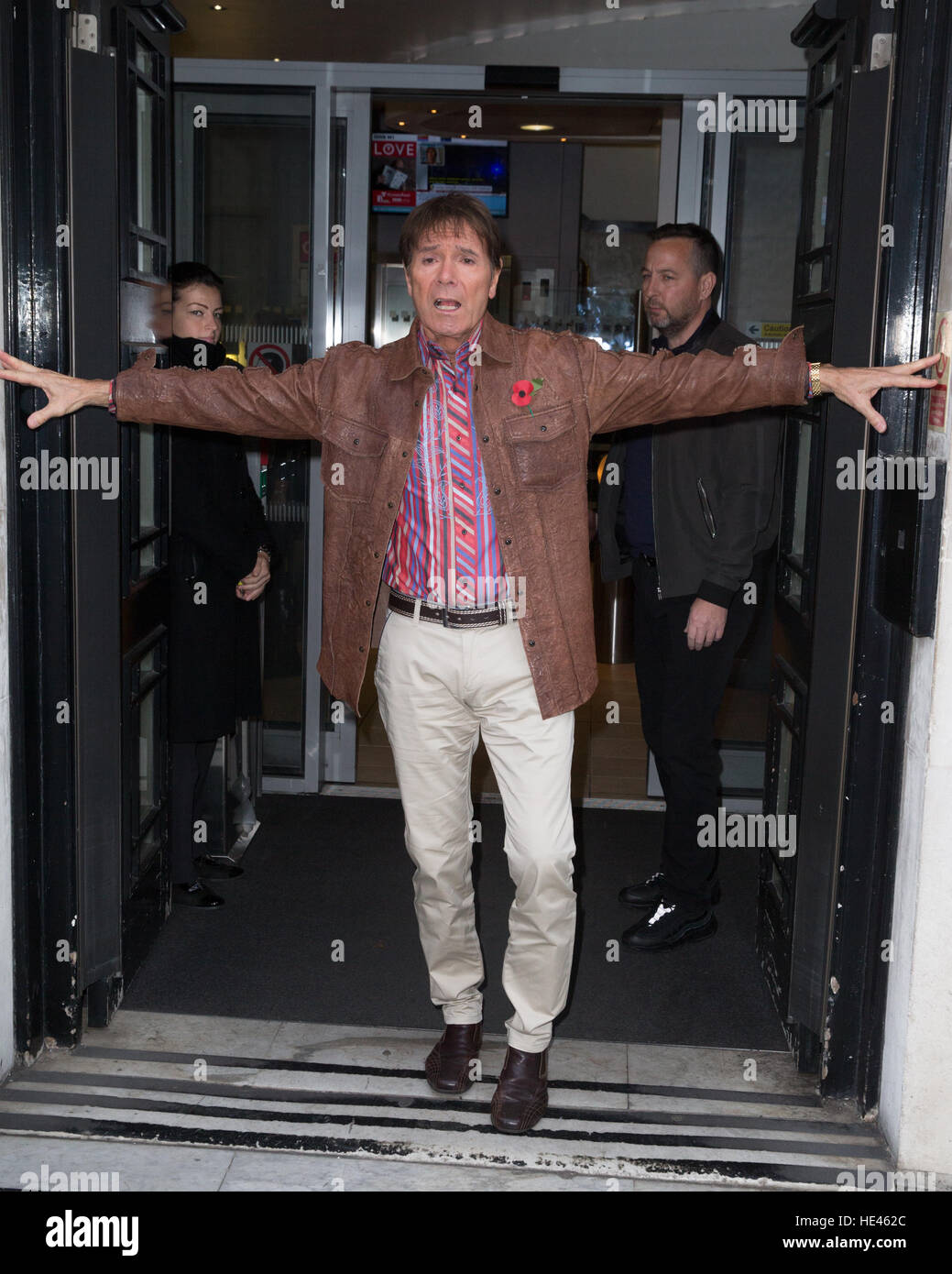 Sir Cliff Richard pictured arriving at the Radio 2 studio Featuring ...